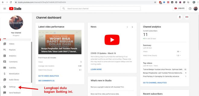 Cara Setting Channel Youtube Agar Banyak Yang Nonton 2026 Gimana?